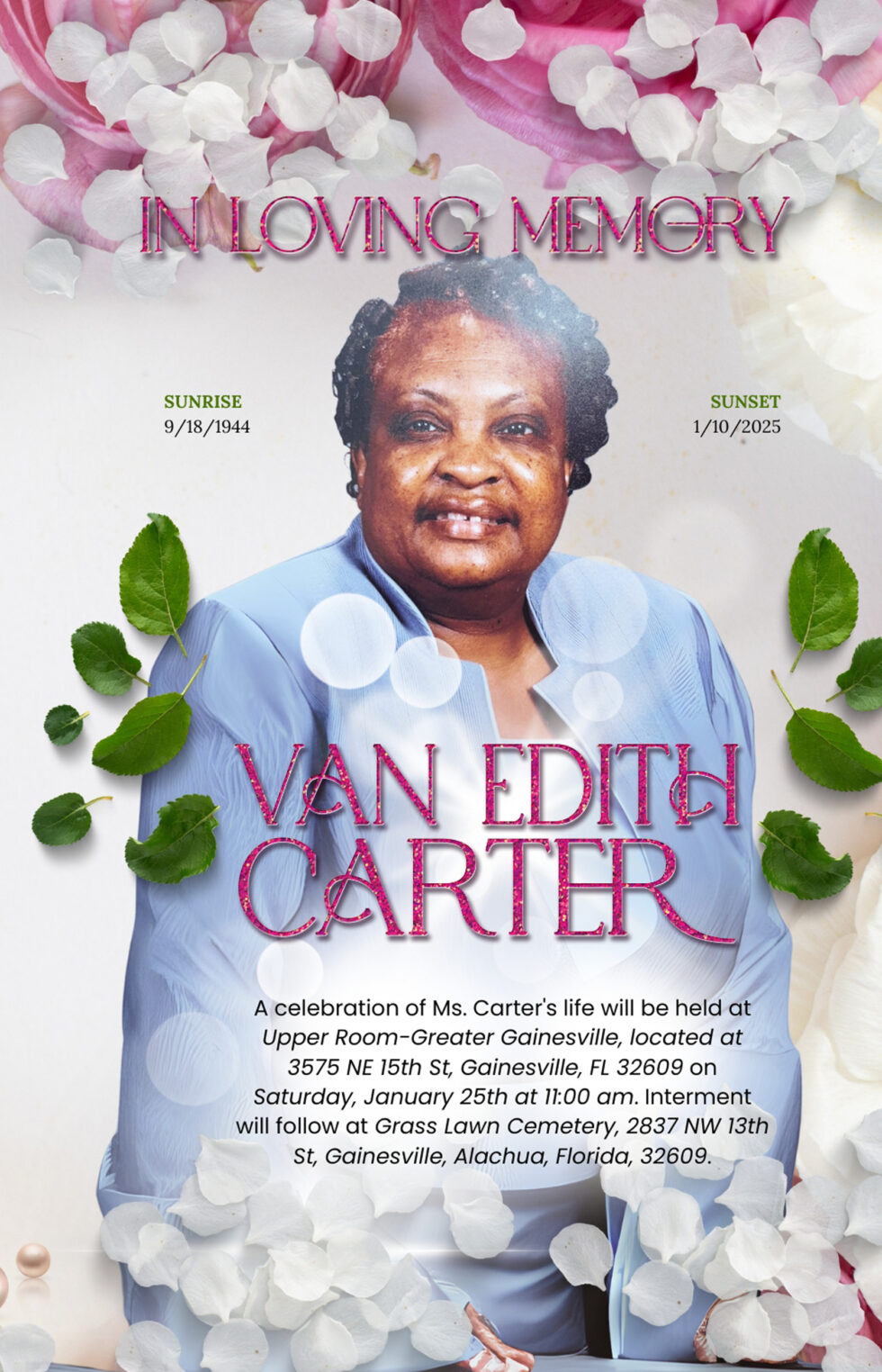 Chestnut Funeral Home Gainesville Florida | Our Memories Of You